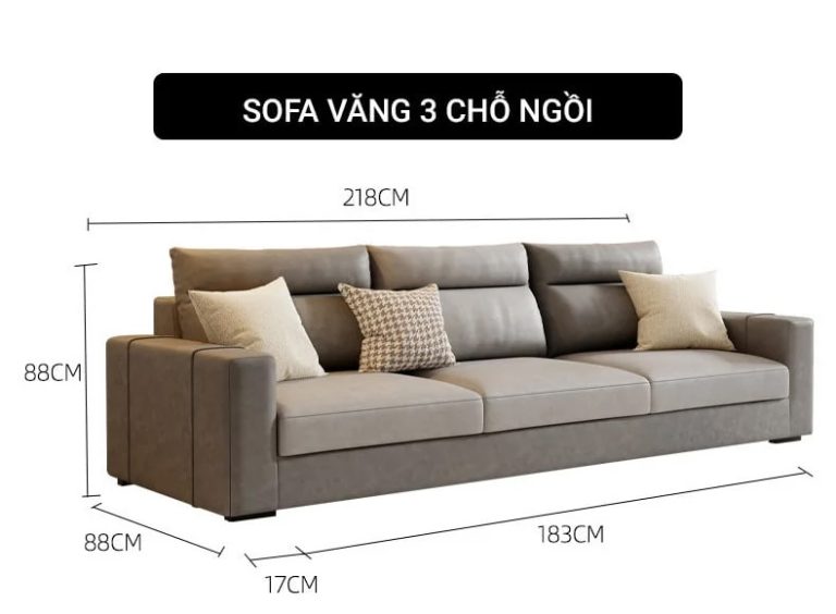 Sofa 3 chỗ là gì? Kích thước sofa 3 chỗ tiêu chuẩn